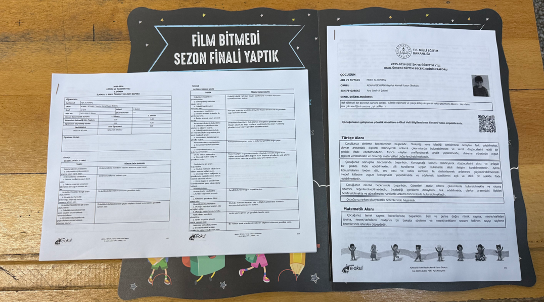 Babalarının kurşunuyla hayattan koparılan Ada ve Mert’in karneleri ...