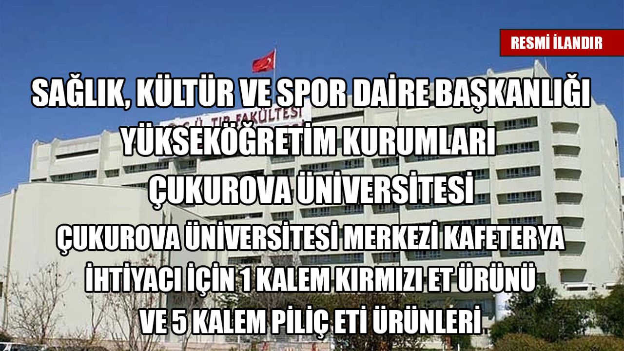 ÇUKUROVA ÜNİVERSİTESİ MERKEZİ KAFETERYA İHTİYACI İÇİN 1 KALEM KIRMIZI ...